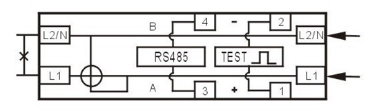 DDS238-4 RS485 Single Phase Din Rail Type Energy Meter